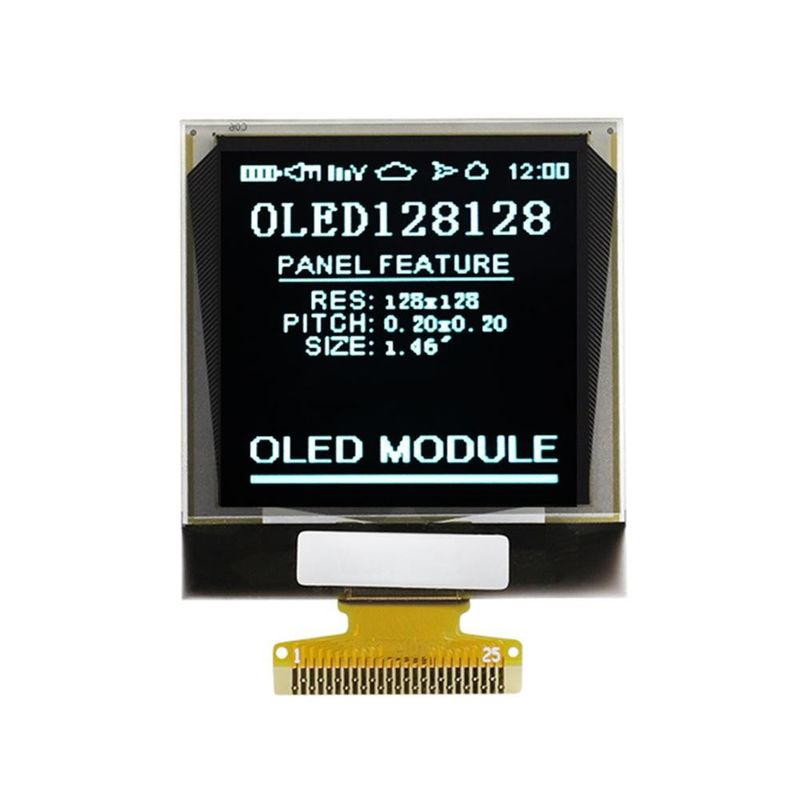 1.5 Inch OLED Module 128x128 OLED Display 500 Cd/m2 25PIN SPI/I2C Interface